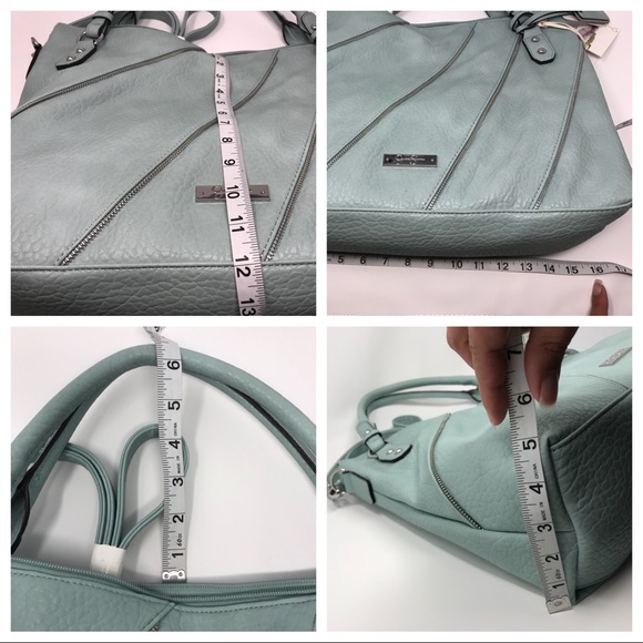 Jessica Simpson | Bags | Jessica Simpson Mason Blue Faux Leather Tote ...